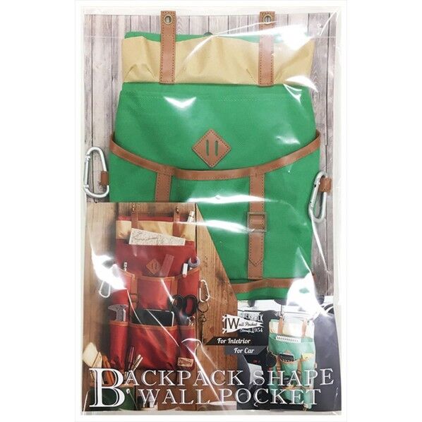 セトクラフト ウォールポケット(バックパック)グリーン SF-3852-GR 1個 (セトクラフト)｜トラノテ