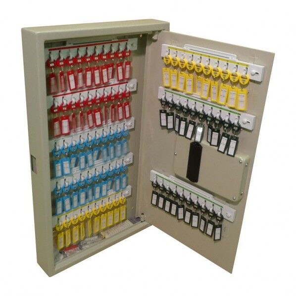 TANNER キーボックス STDシリーズ アイボリー 幅420(mm)×高さ700(mm)×奥行70(mm) STD-80 1台 (田辺金属)｜トラノテ