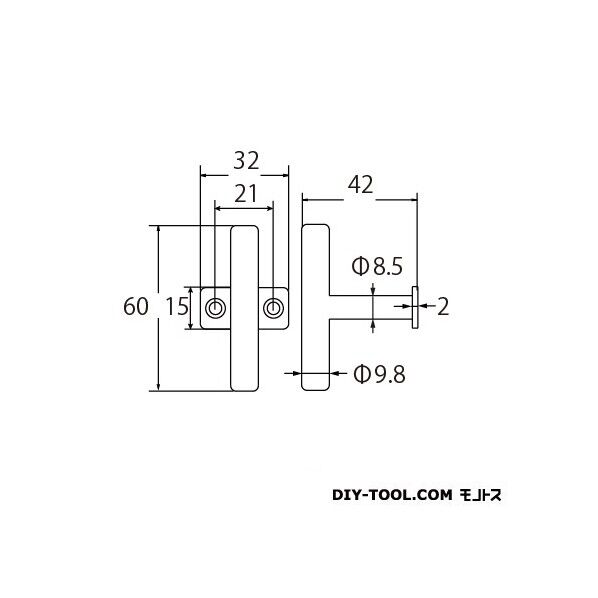 75835 T型フック 1個(フジテック)｜トラノテ
