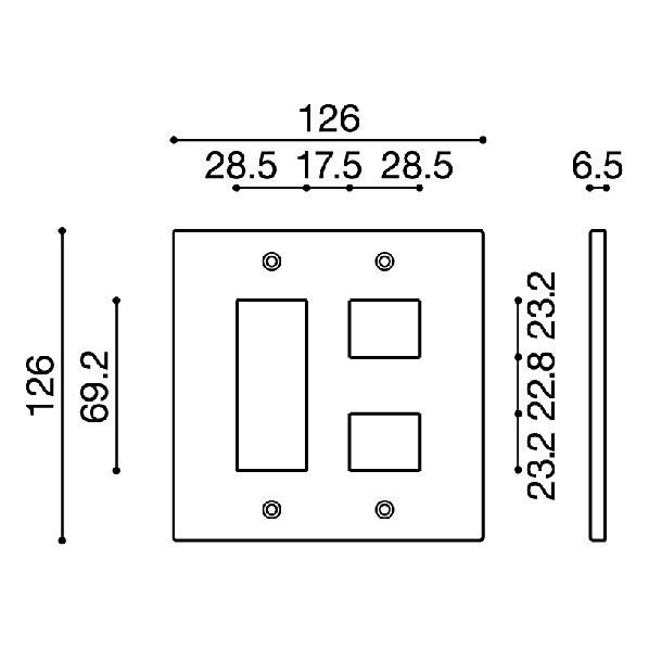 Agaho スイッチプレート 126mm アルミシルバー 17S-N0000-SA パナソニック スイッチ フルカラー プレート 1点 ...
