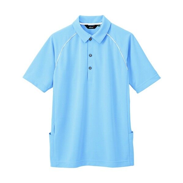 アイトス バックサイドポケット付半袖ポロシャツ(男女兼用)AZ7663-007サックス4L 4L 007サックス 7663 (アイトス)｜トラノテ
