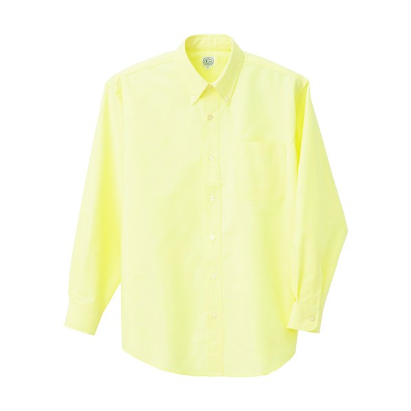 アイトス 長袖T/Cオックスボタンダウンシャツ(男女兼用)AZ7822-019イエローLL LL 019イエロー 7822 (アイトス)｜トラノテ