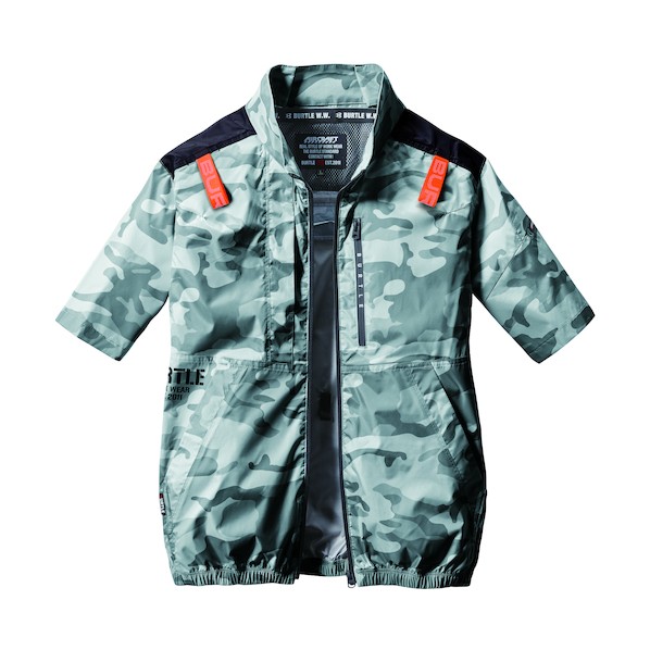 バートル(BURTLE) AC半袖ブルゾンAC2016-58-XXLカモフラホワイト AC2016-58-XXL 1着 (バートル(BURTLE))｜トラノテ