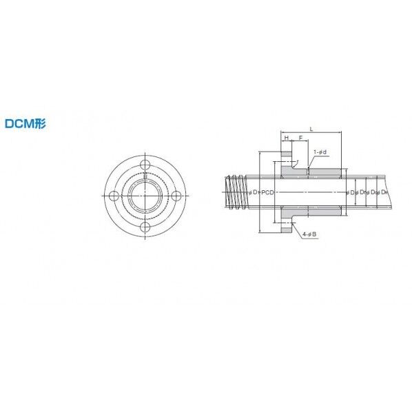 THK スクリューナット DCM32 1個 (THK)｜トラノテ